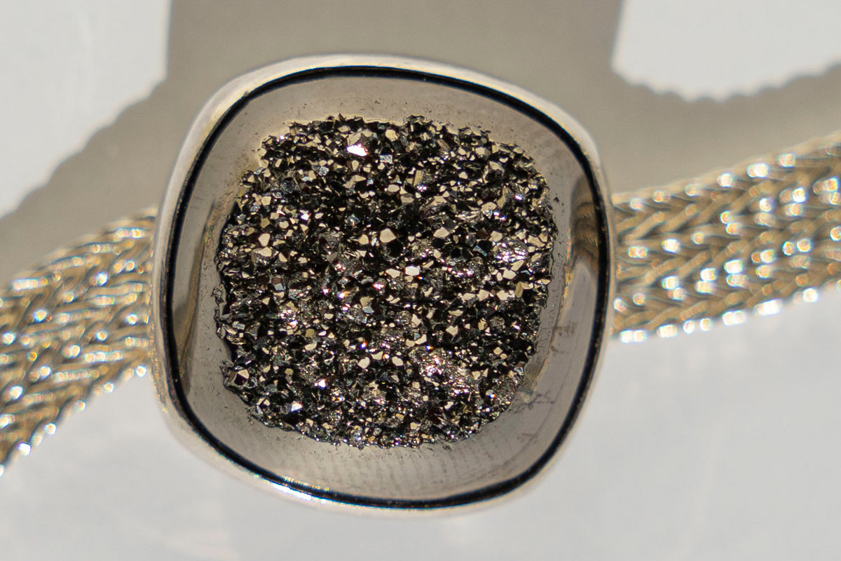 Limited Edition Sterling Silver Slide Charm with Synthetic Blue Sapphi